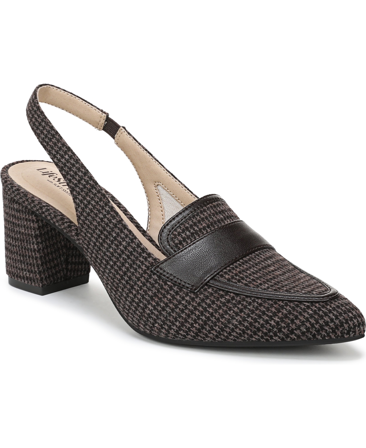 Click here for LifeStride Womens Angel Pointed Toe Block Heel Sli... prices