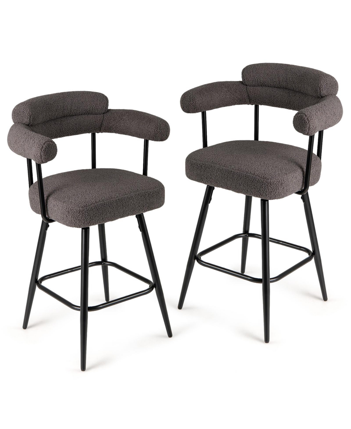 Click here for Sugift Swivel Bar Stool Set of 2 Counter Height Ch... prices
