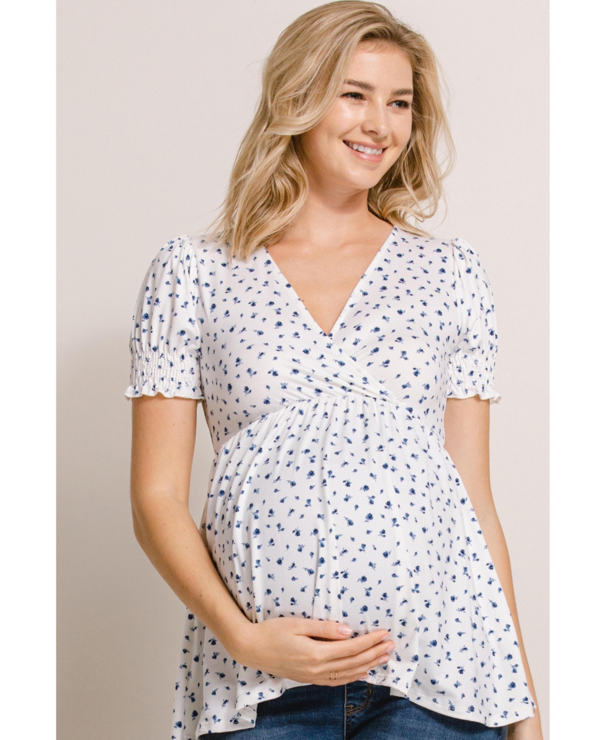 Click here for Hello Miz Maternity Floral Empire Waist Wrap Nursi... prices