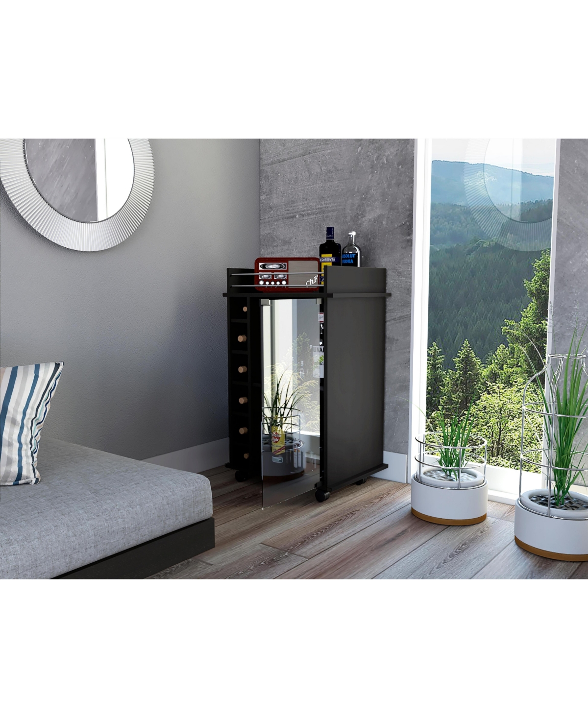 Click here for flynama Bar Cart with 2 Shelves  6 Wine Racks and... prices