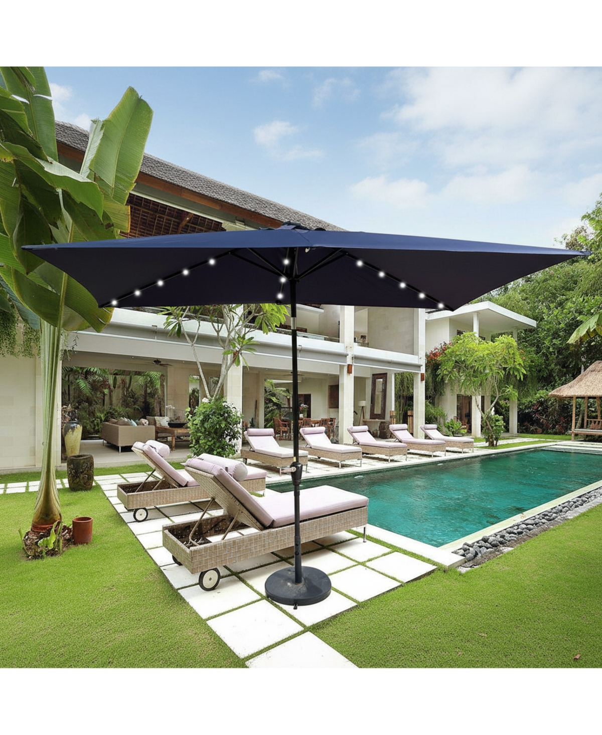 Click here for Clihome 10 x 6.5t Rectangular Patio Solar Led Ligh... prices