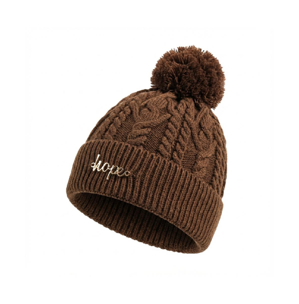 Click here for Headbands of Hope Womens Cable Knit Pom-Pom Beanie... prices