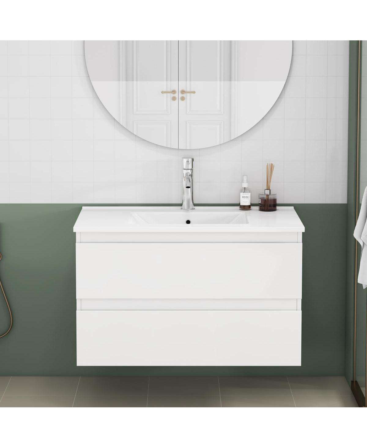 Click here for Sillysis Walnut Freestanding Bathroom Vanity with... prices