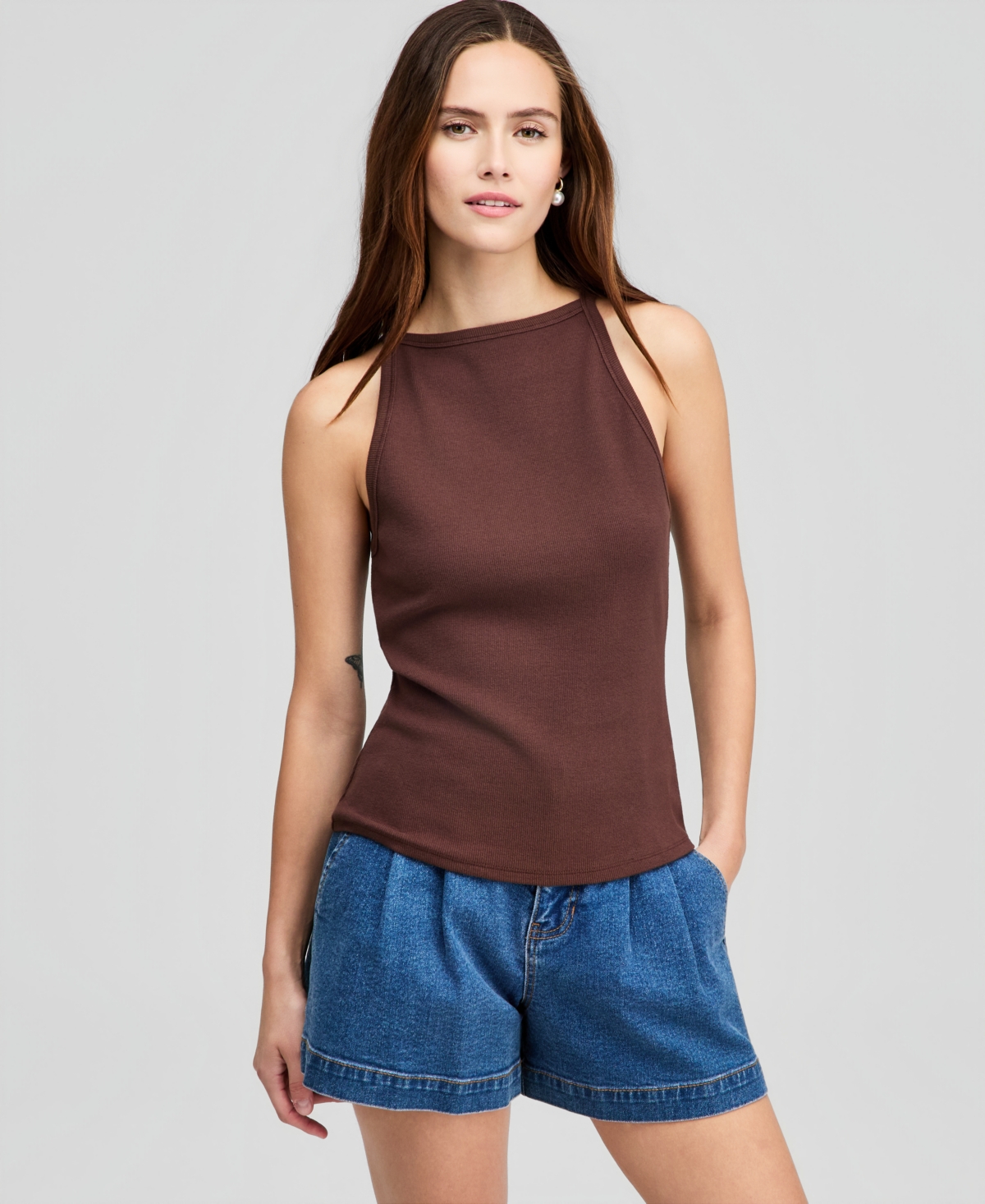 Click here for And Now This Womens High-Neck Sleeveless Tank Top... prices