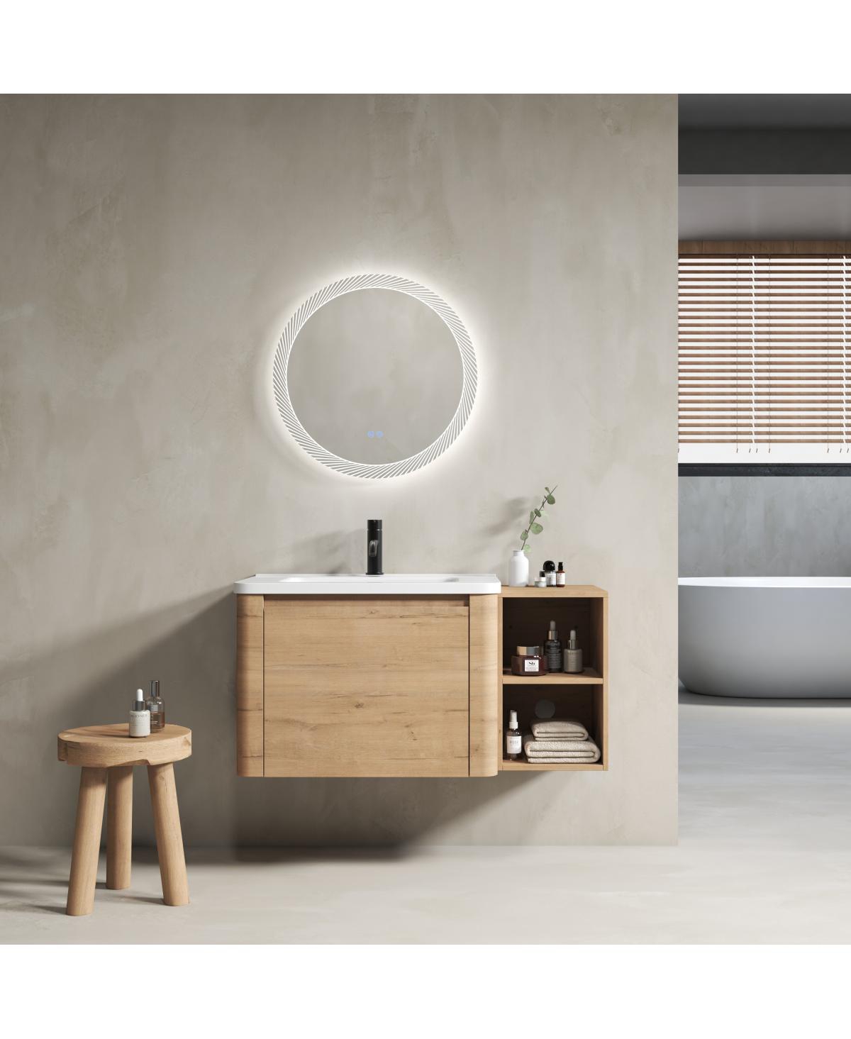 Click here for Sillysis 40 Inch Wall Mounted Bathroom Vanity with... prices