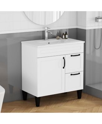 Click here for Sillysis Inch Bathroom Vanity With Ceramic Sink So... prices