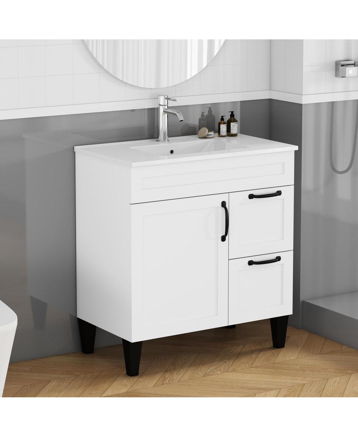 Click here for Sillysis Inch Bathroom Vanity with Ceramic Sink  S... prices