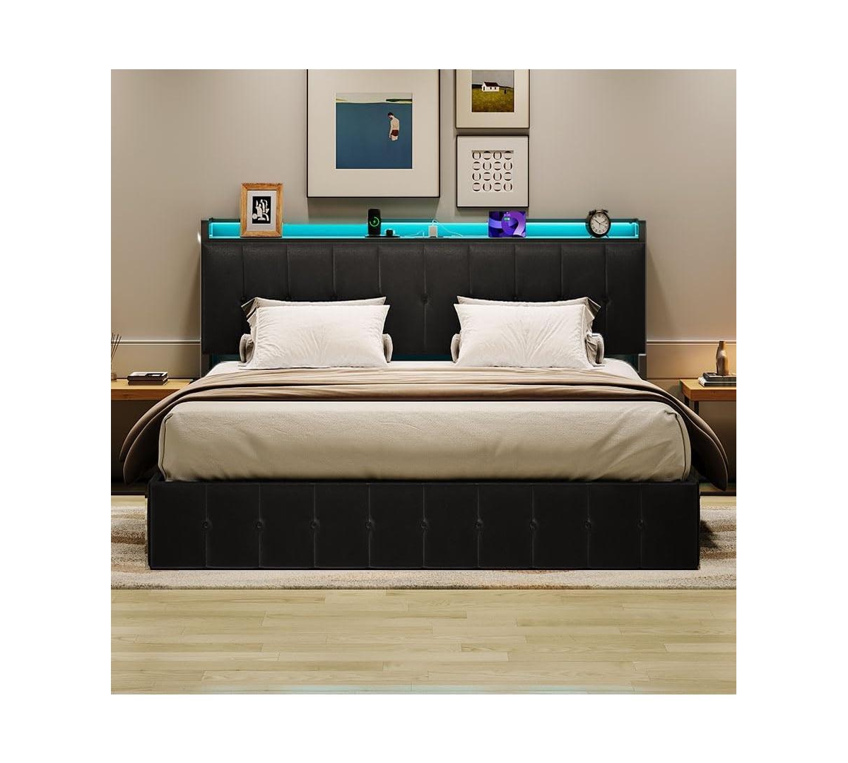 Click here for gaomon Queen Bed Frame with Lift Up Storage  Velve... prices
