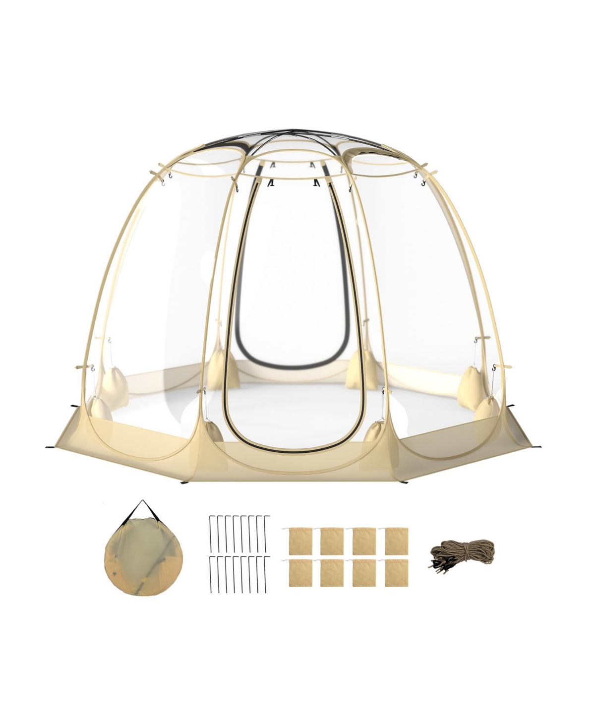 Click here for Sugift 8.5 ft x 8.5 ft Transparent Pvc Pop Up Bubb... prices