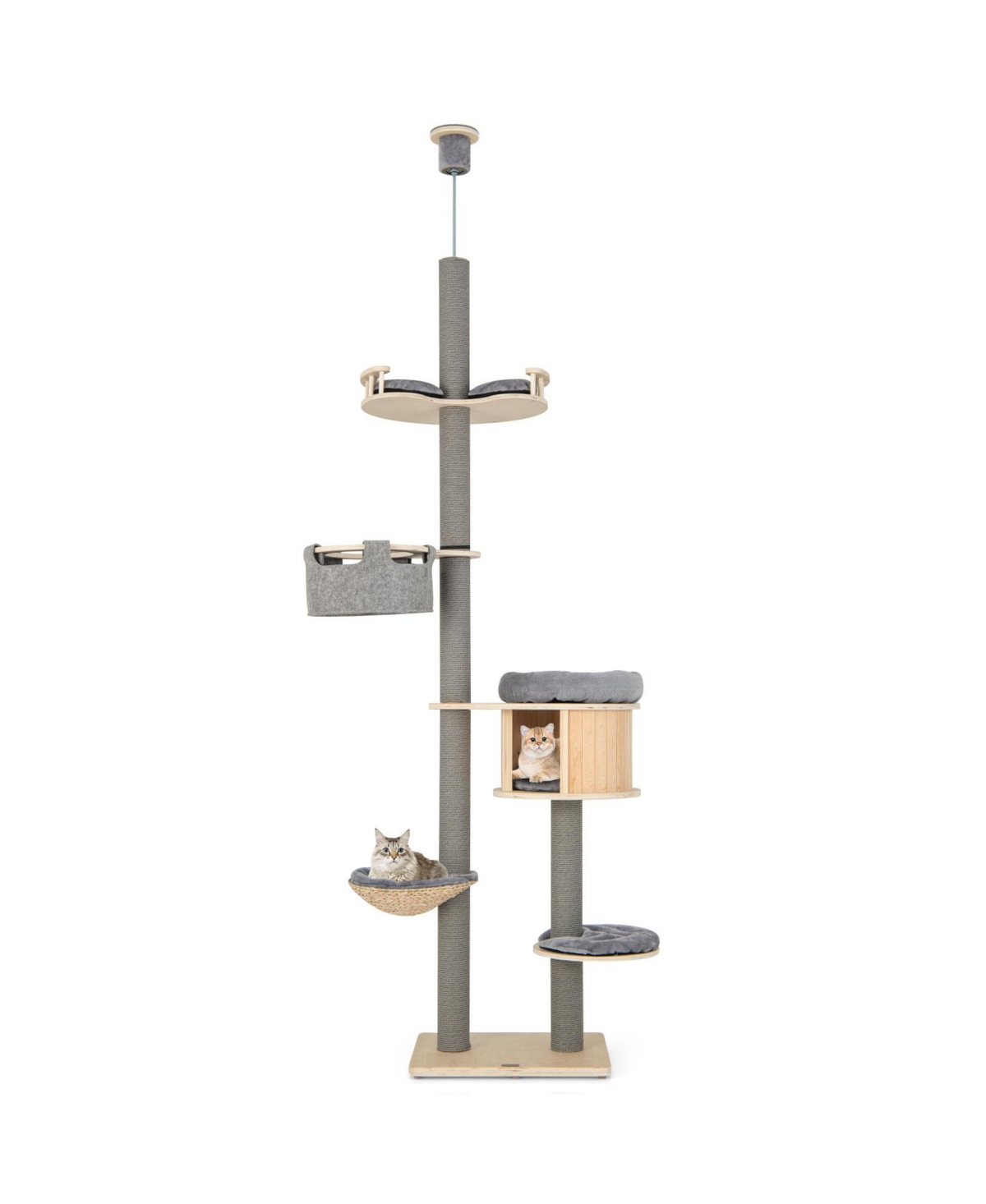 Click here for Cozito Cat Tree Floor to Ceiling 6-Tier 100-110 in... prices