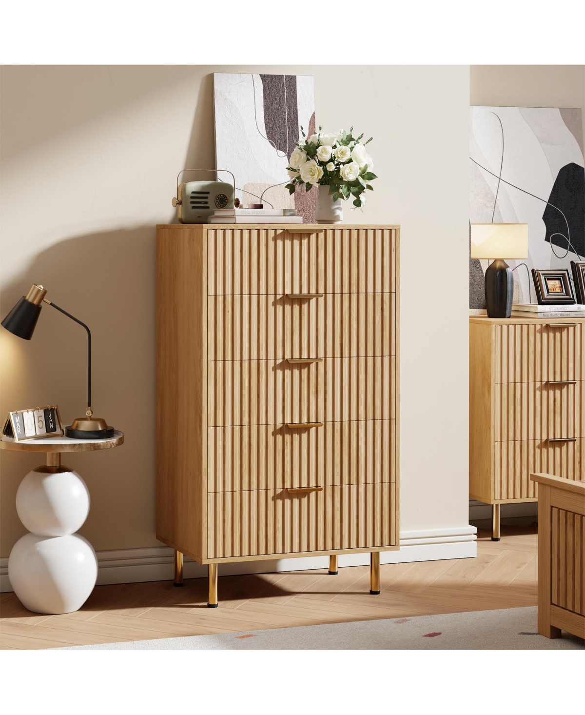 Click here for gaomon 48 Tall 5 Drawer Chest of Drawers for Bedro... prices