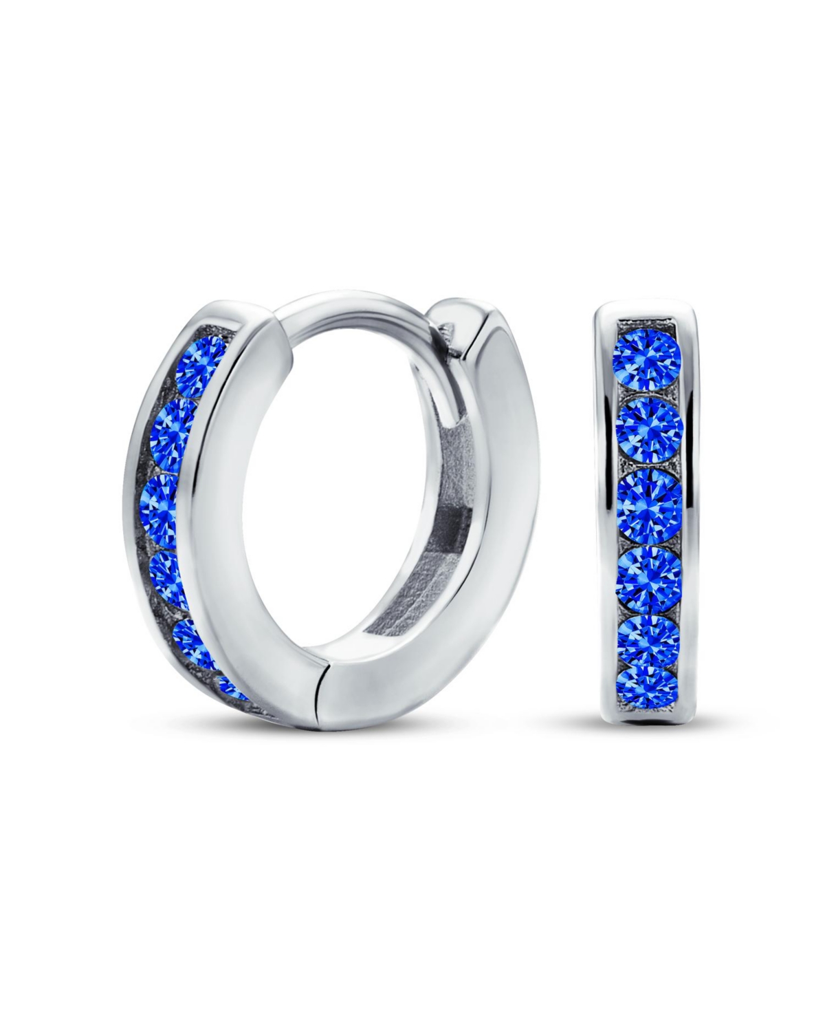 Click here for Bling Jewelry Delicate Tiny Cz Channel Set Huggie... prices