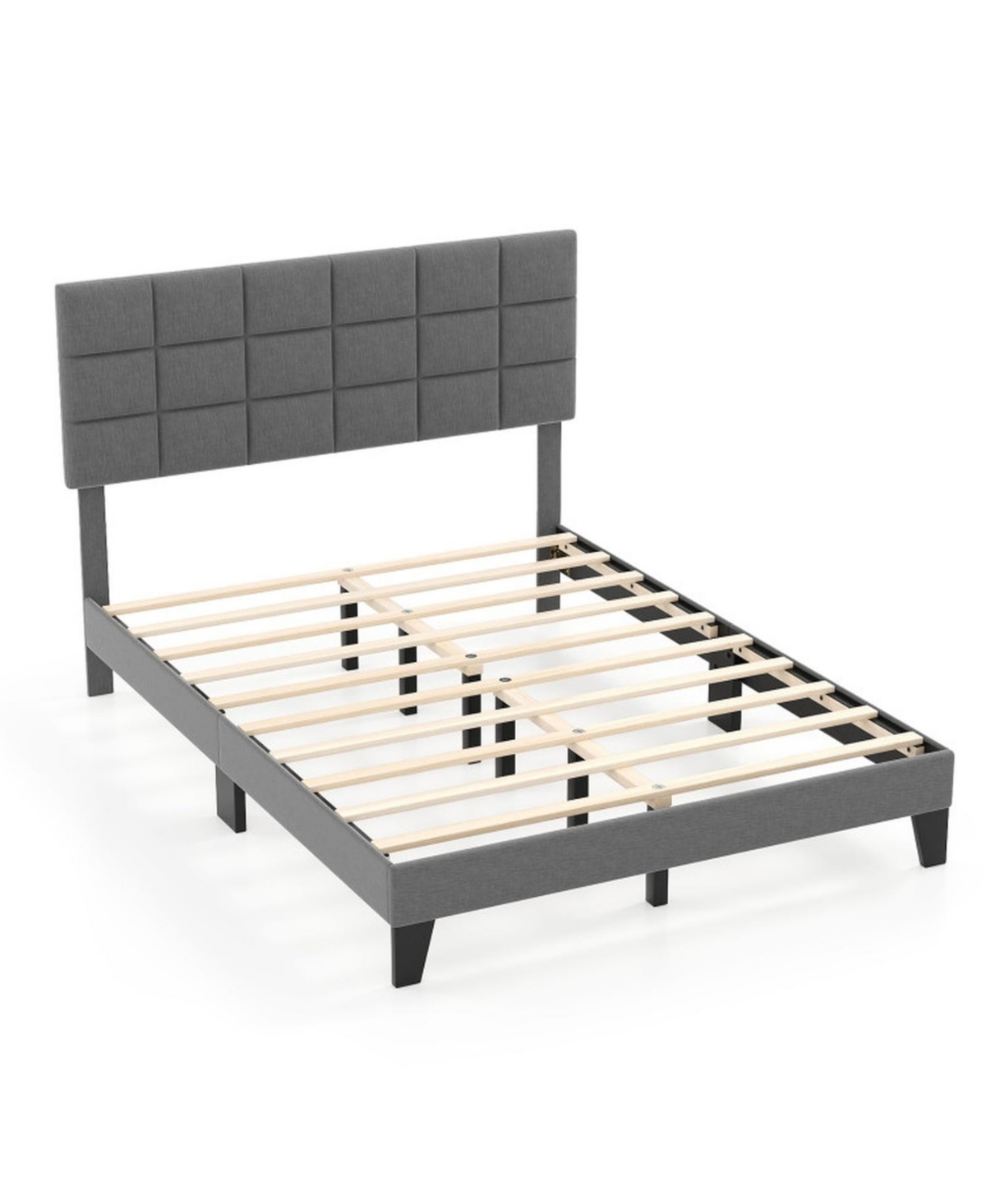 Click here for Gouun Rubberwood Platform Bed Frame with Headboard... prices