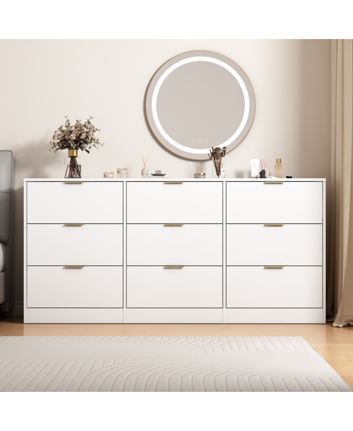 Click here for Rainsken 9 Drawer Dresser for Bedroom  63 Large De... prices