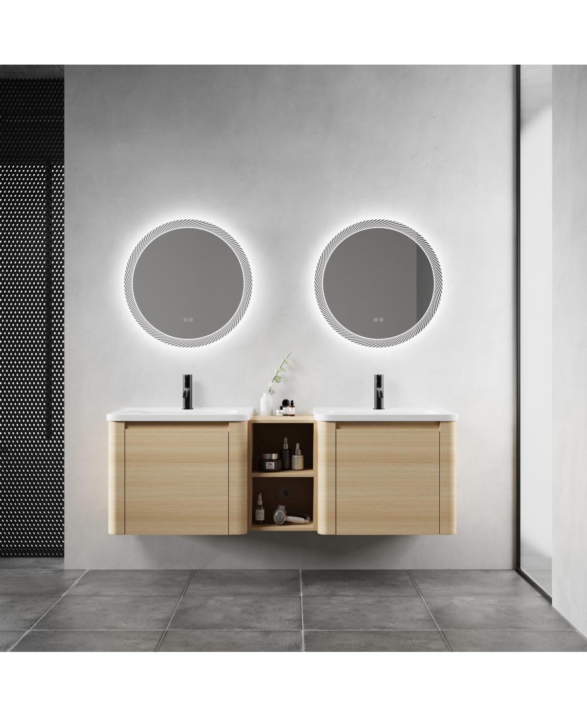 Click here for Sillysis Inch Wall Mounted Double Sink Bathroom Va... prices