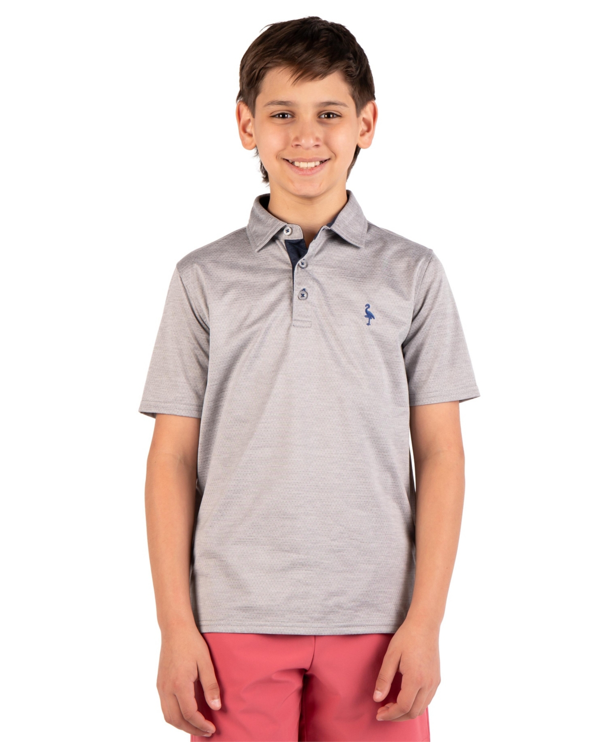 Click here for Tailorbyrd Boys Melange Mesh Performance Polo - Pe... prices