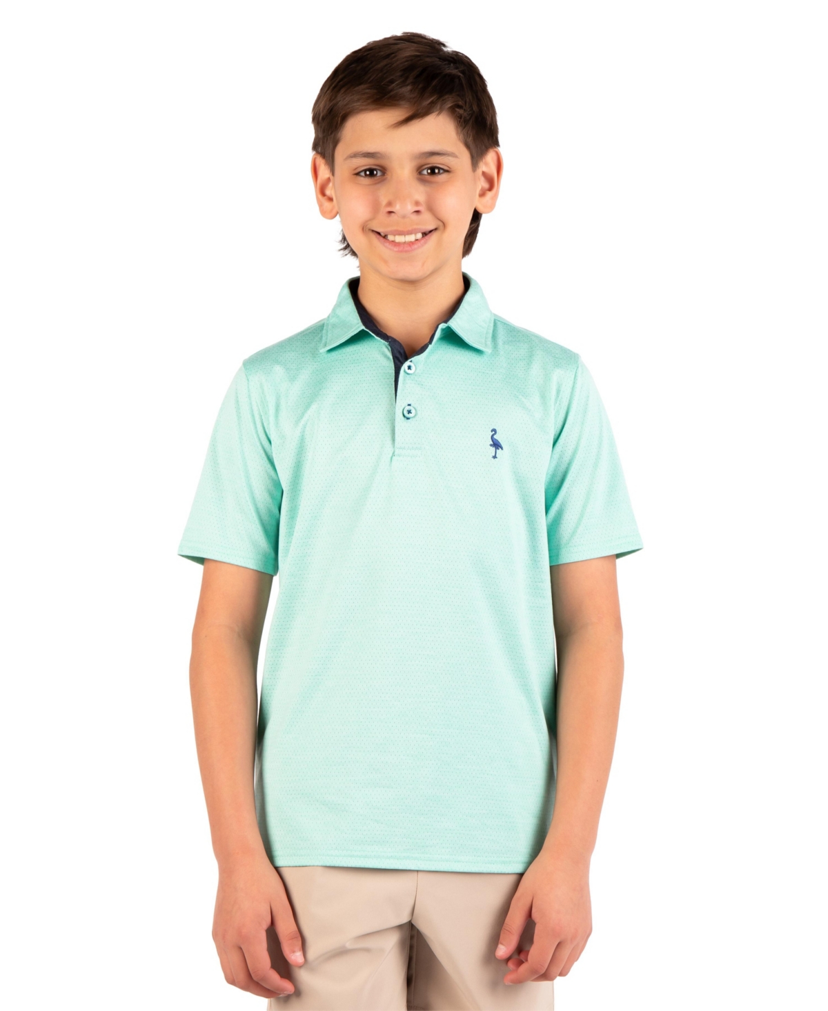 Click here for Tailorbyrd Boys Melange Mesh Performance Polo - Sp... prices