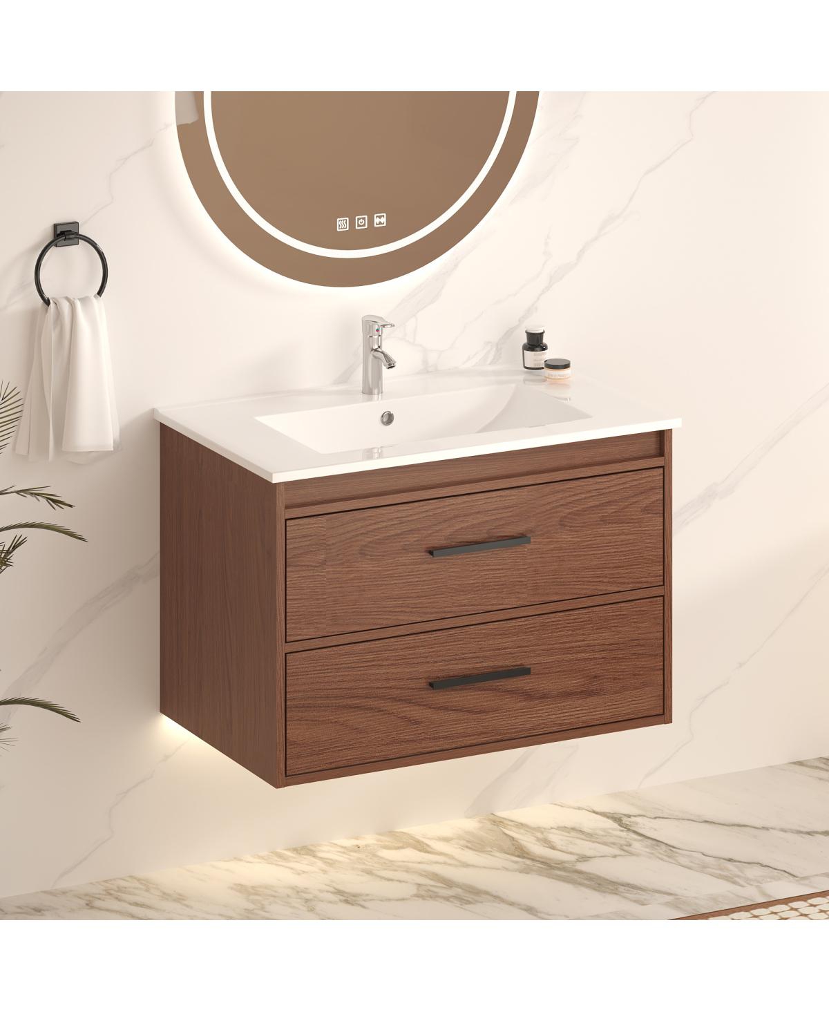 Click here for Sillysis 30 Inch Wall Mounted Bathroom Vanity with... prices