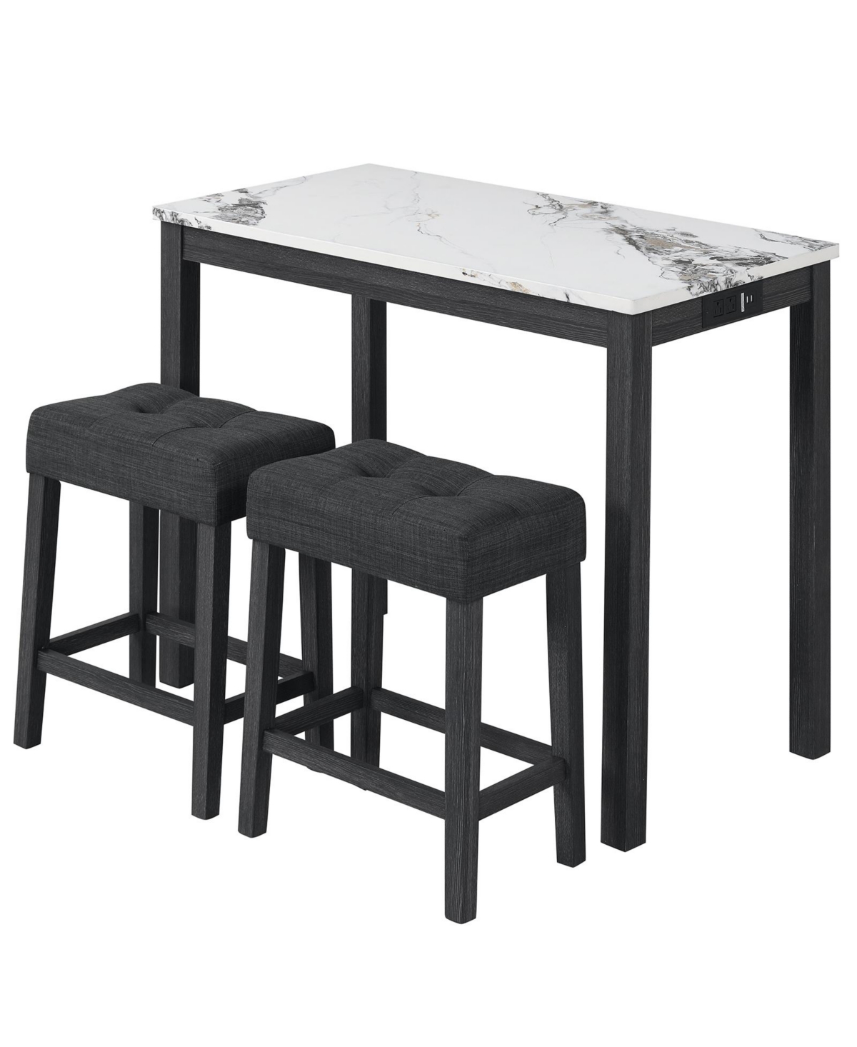 Click here for Sugift 3-Piece Bar Table Set with Charging Station... prices