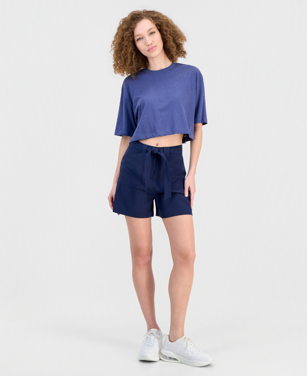 Click here for Guess Womens New Valentina Shorts - Blackened Blue prices