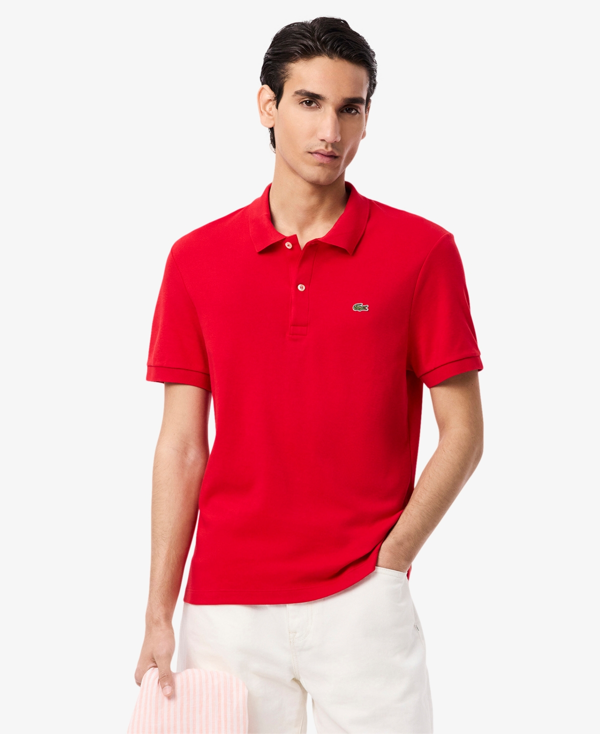 Click here for Mens Lacoste Regular Fit Soft Touch Short Sleeve P... prices