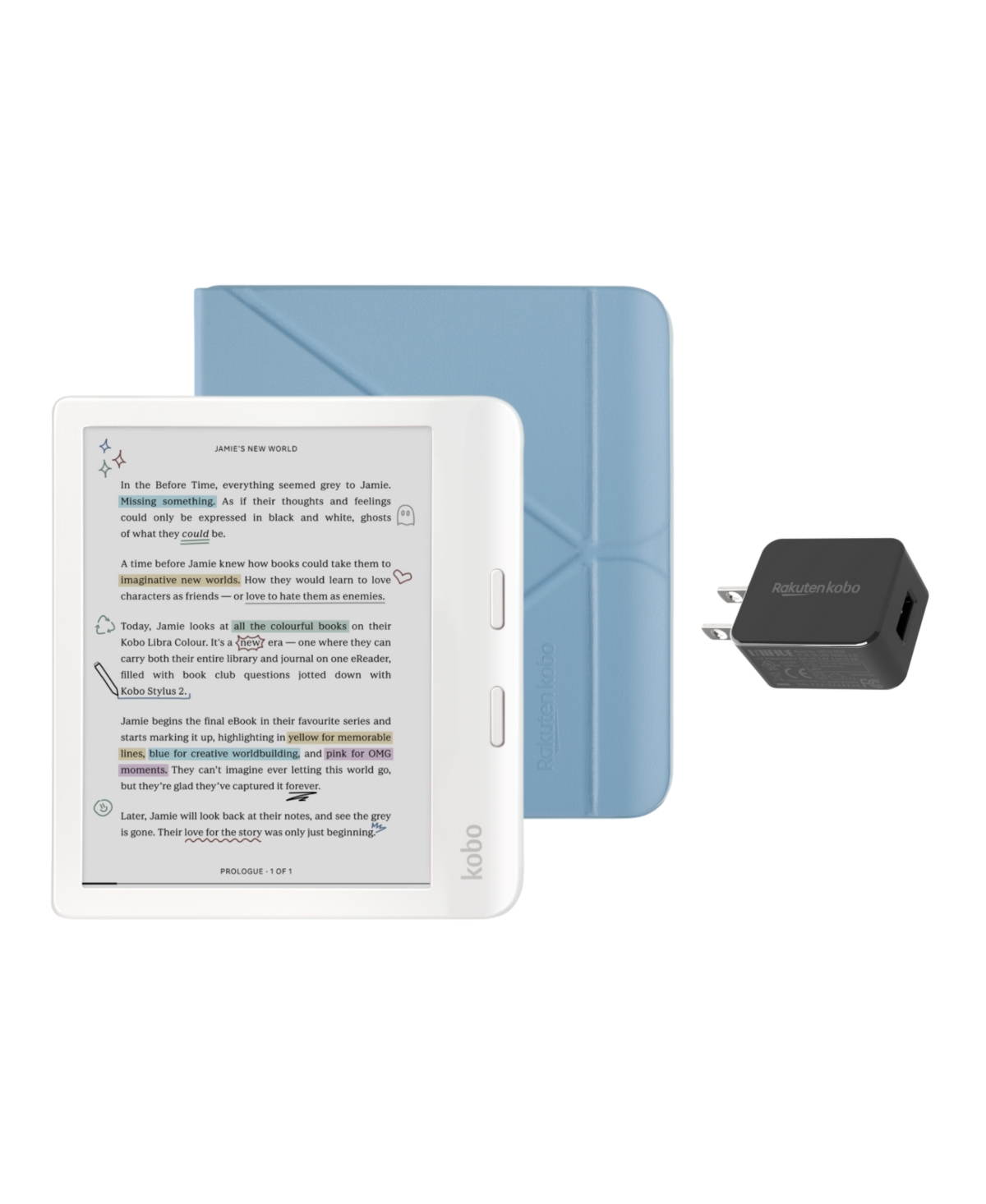 Click here for Kobo Libra Colour eReader with Dusk SleepCover Cas... prices