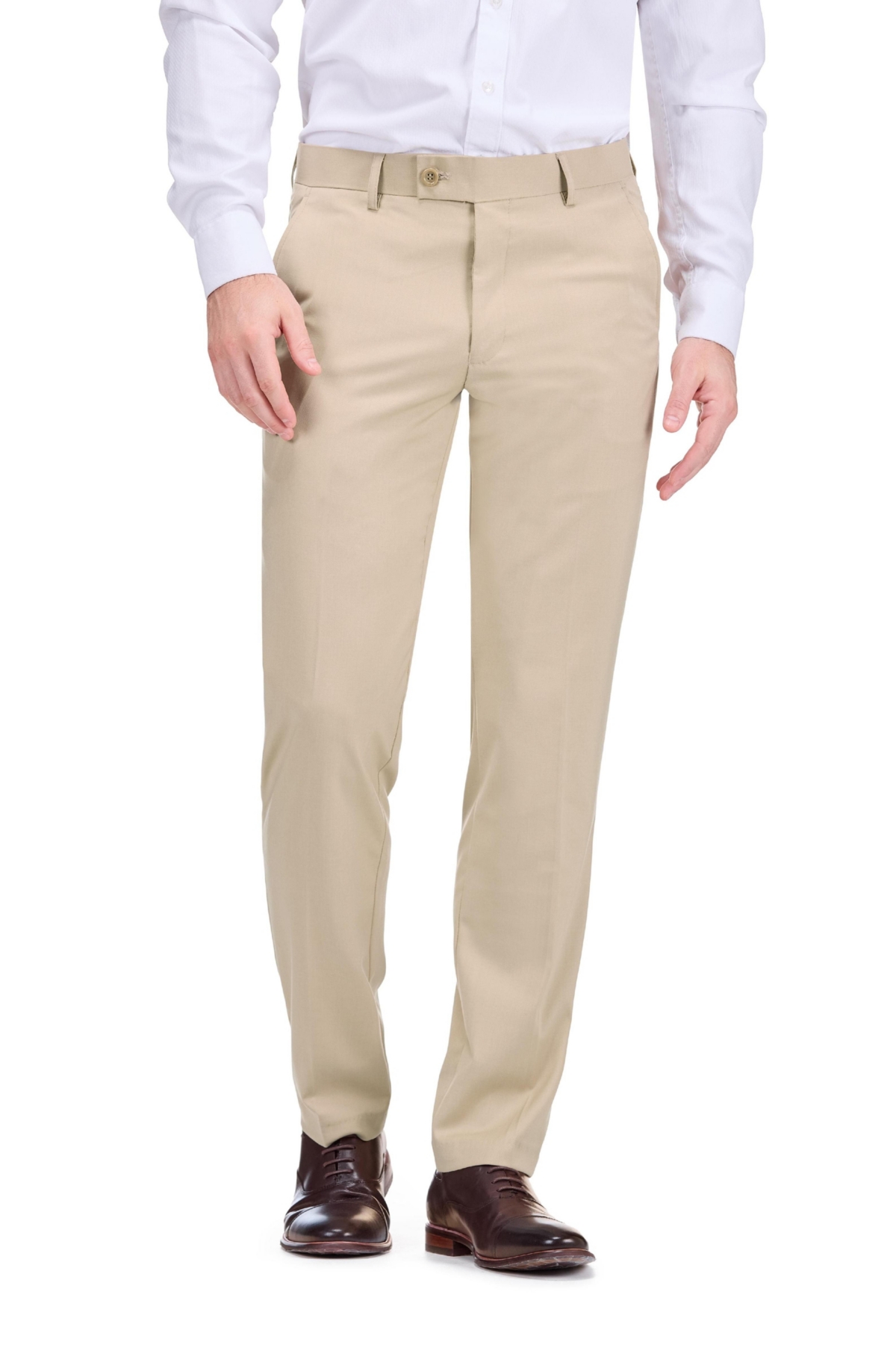 Click here for Gino Vitale Mens Slim Fit Stretch Dress Pant - Tan prices