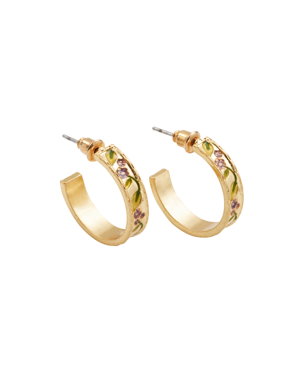 Click here for Fable England Blackberry Bramble Gold Hoop Earring... prices