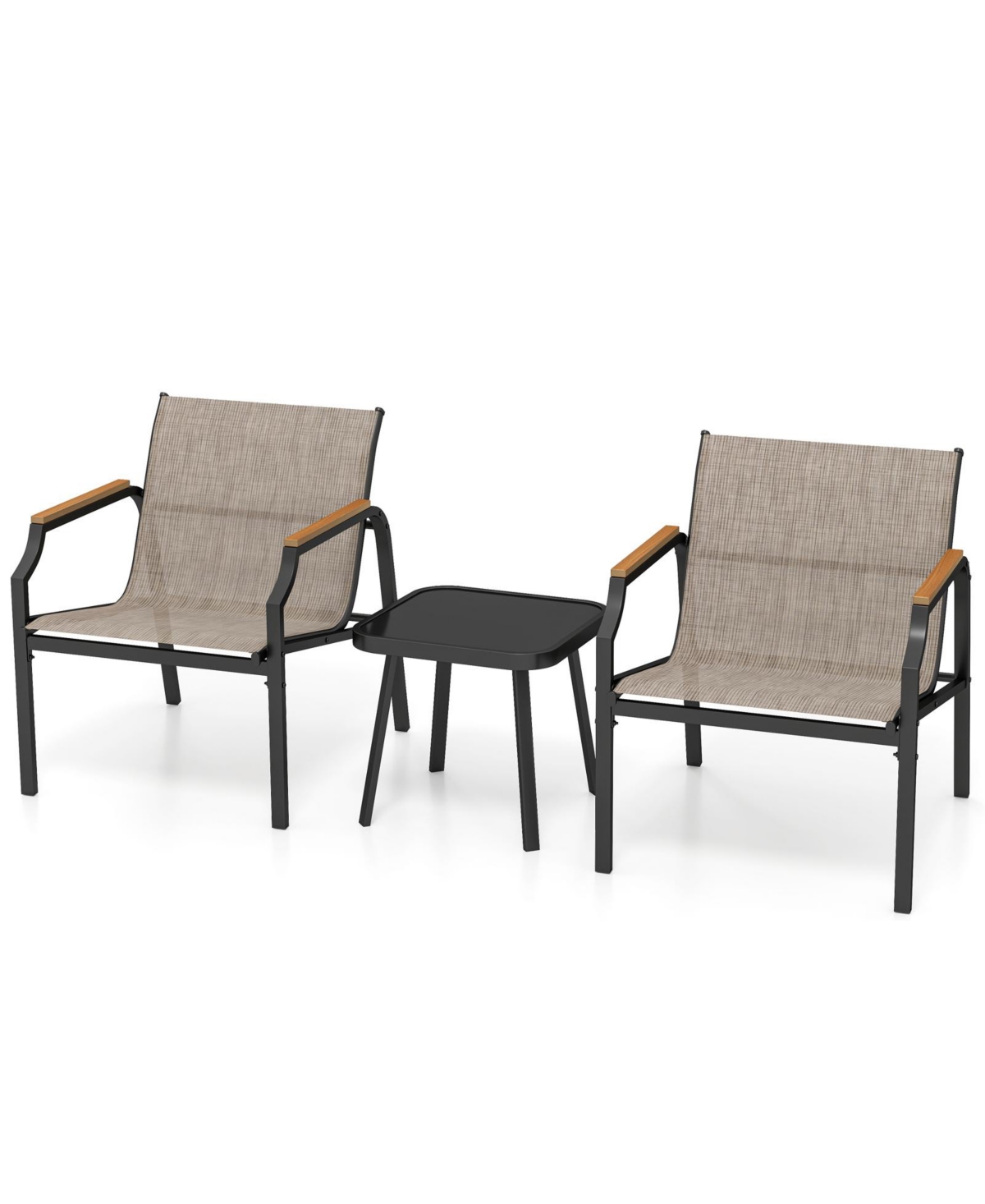 Click here for Sugift 3 Piece Outdoor Chair Set with Breathable F... prices