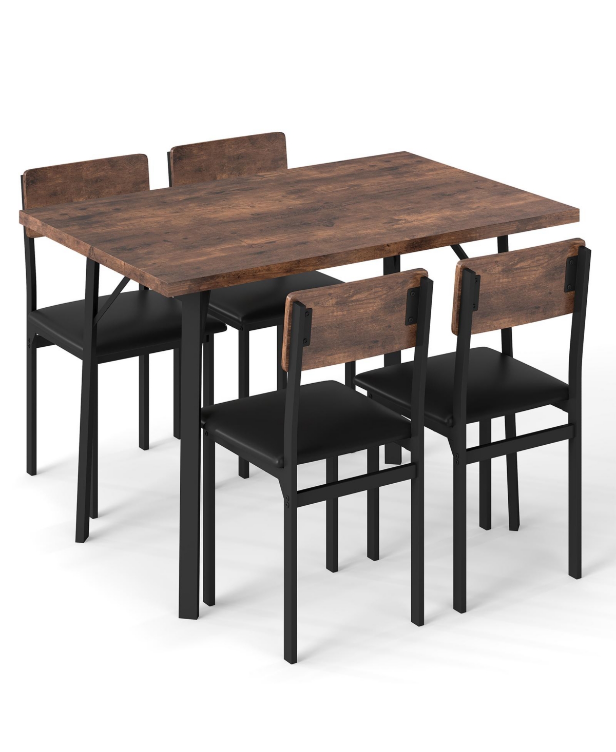 Click here for Gouun Industrial 5-Piece Dining Set with Pu Leathe... prices
