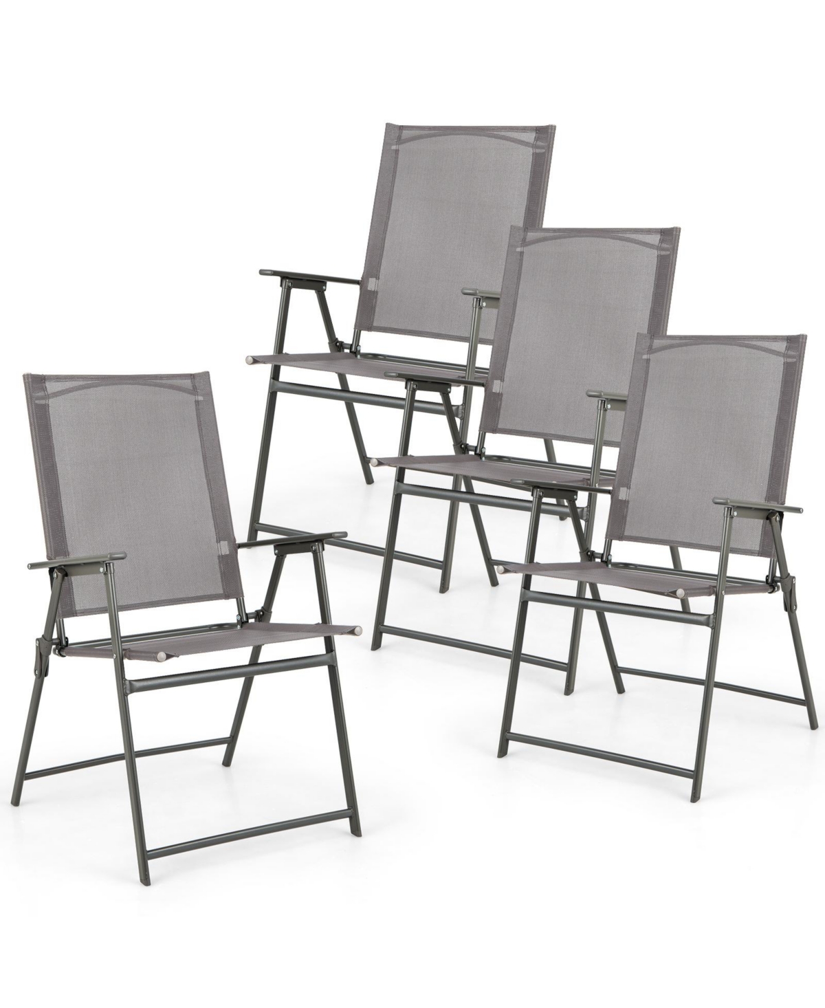 Click here for Gymax 4PCS Patio Portable Metal Folding Chairs Din... prices