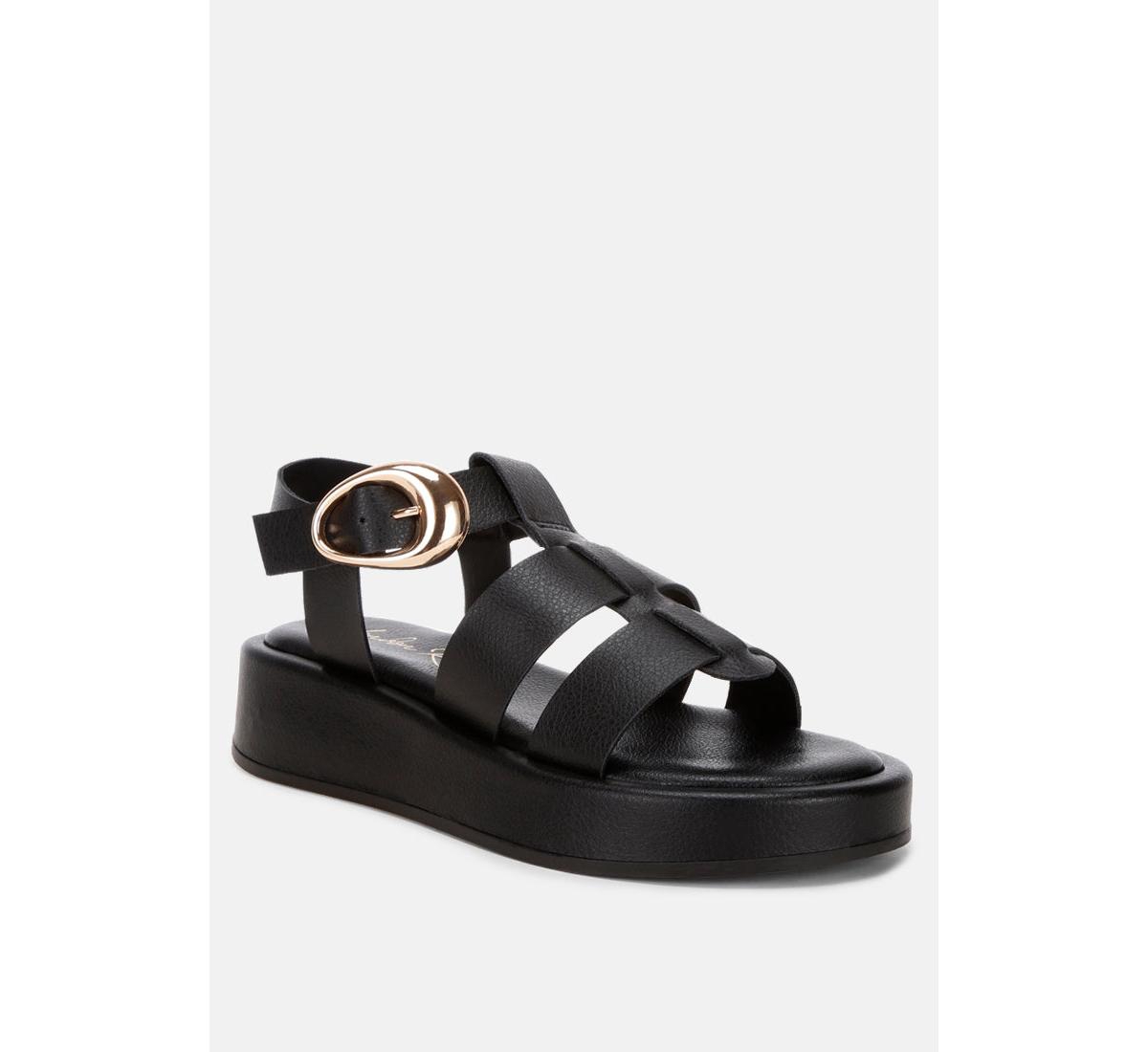 Click here for London Rag Womens Osiha Gladiator Sandals - Black... prices