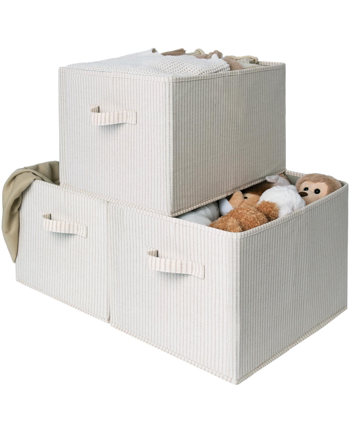 Click here for Gnuadz 3 Piece Fabric Closet Organizer Storage Bin... prices