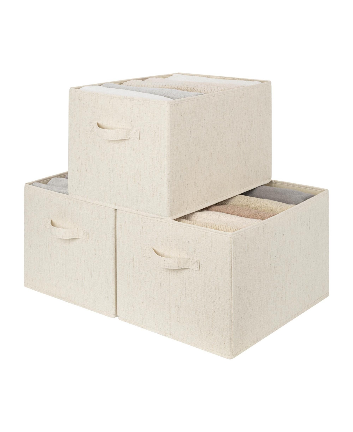 Click here for Gnuadz 3 Piece Fabric Closet Organizer Storage Bin... prices