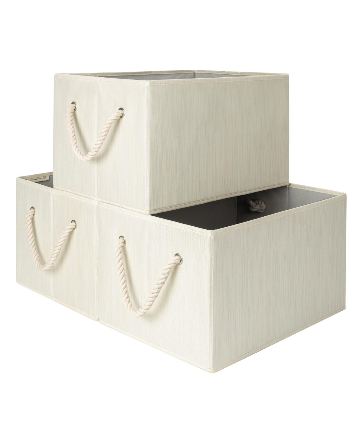 Click here for Gnuadz 3 Piece Fabric Closet Organizer Storage Bin... prices