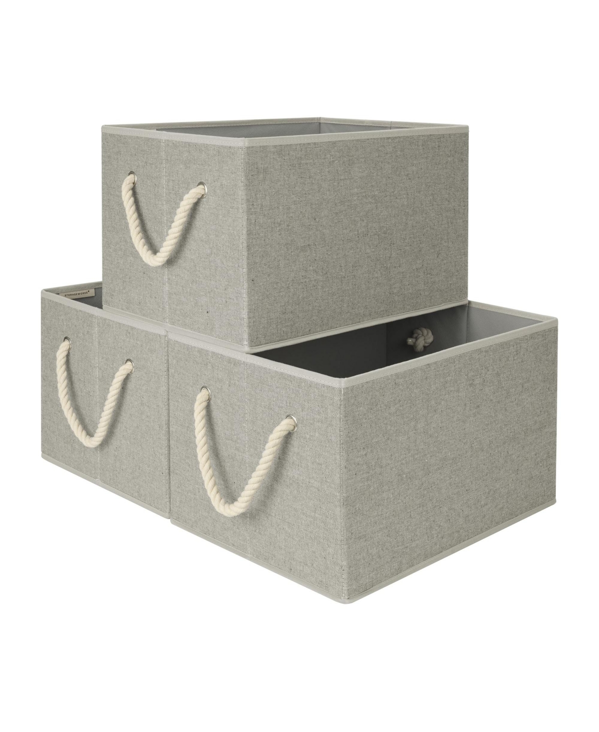 Click here for Gnuadz 3 Piece Fabric Closet Organizer Storage Bin... prices