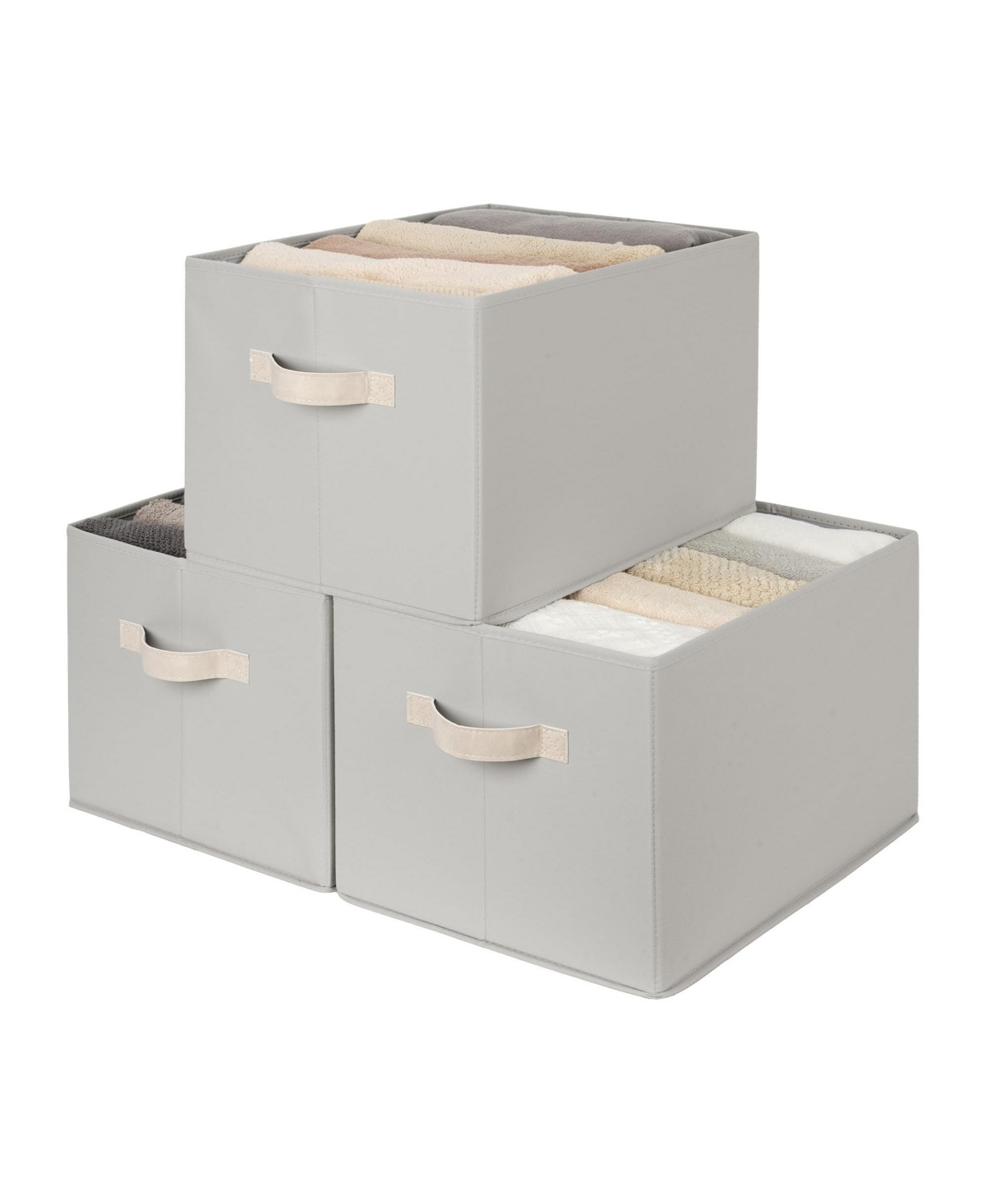 Click here for Gnuadz 3 Piece Fabric Closet Organizer Storage Bin... prices