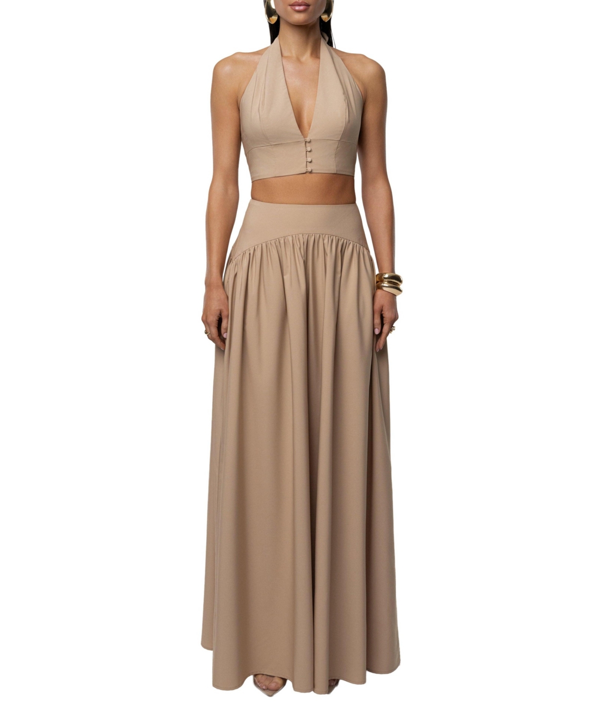 Click here for Jluxlabel Womens Haven Skirt Set - Tan prices