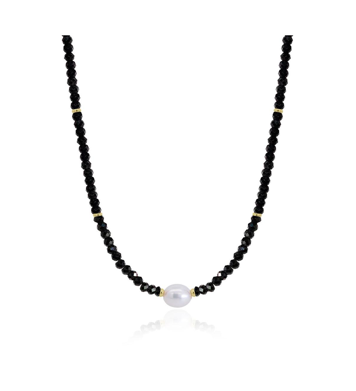 Click here for The Lovery Spinel Bead Pearl Necklace 14K Gold - B... prices