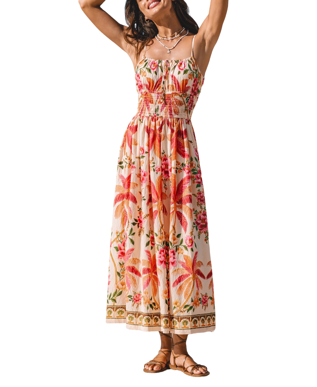 Click here for Cupshe Womens Stay Bright Tropical Maxi Beach Dres... prices