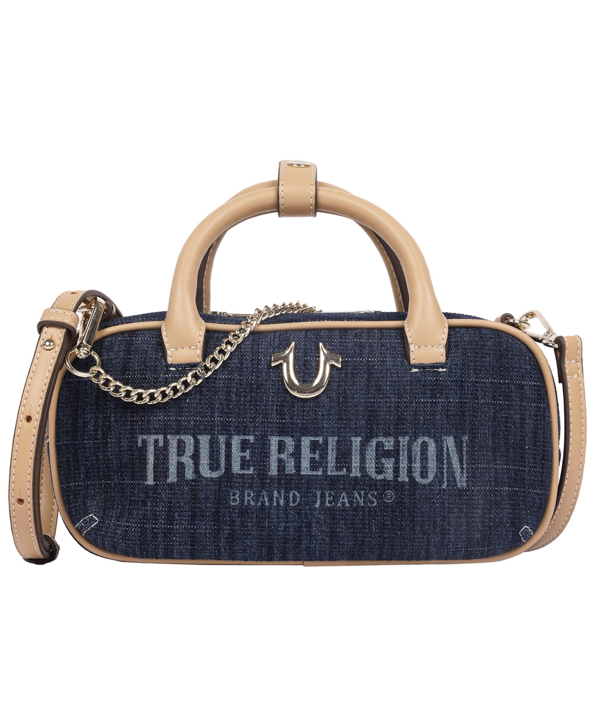 Click here for True Religion Bentley Denim and Pu Mini Satchel -... prices