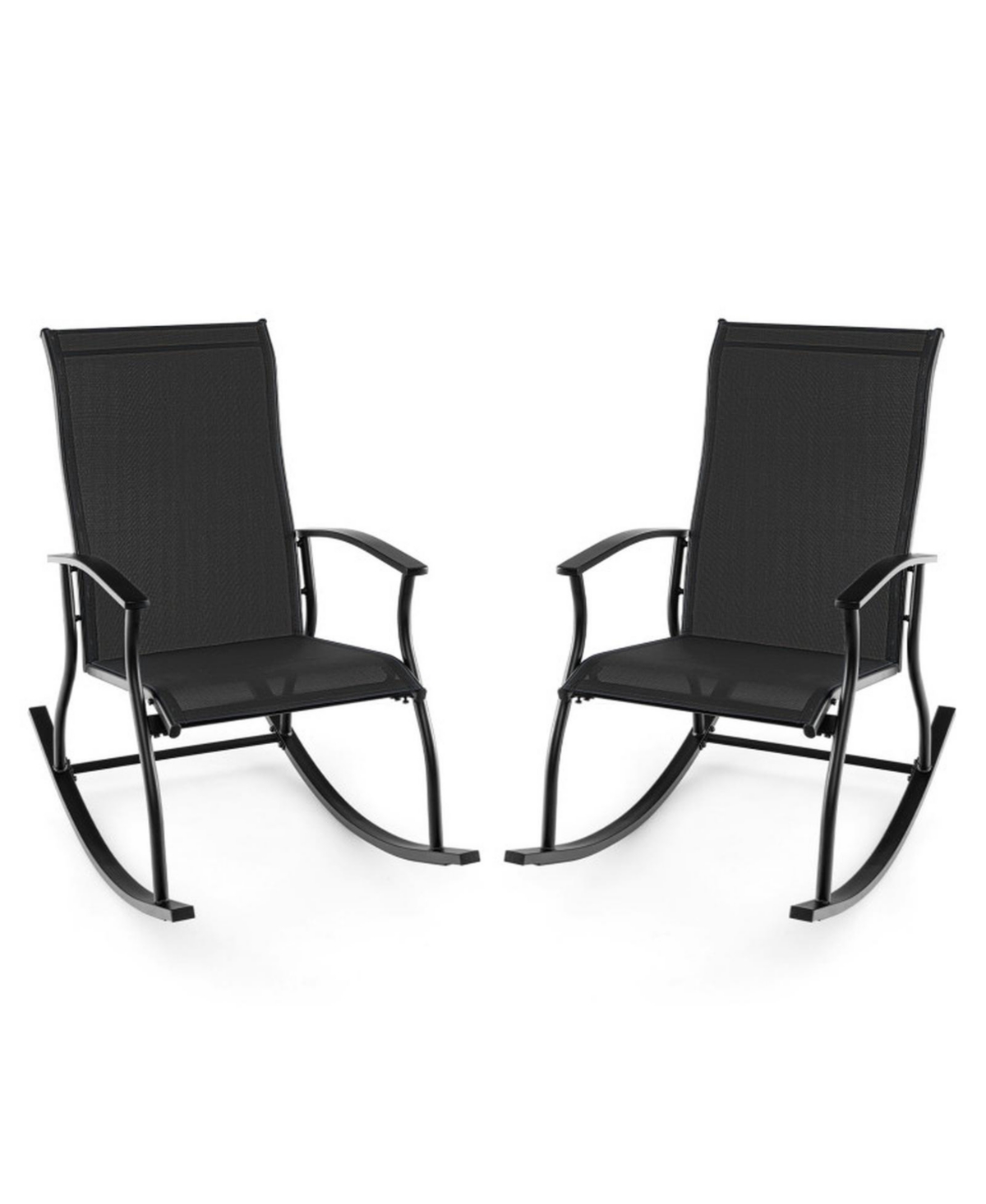 Click here for Gouun Set of 2 Outdoor Patio Rocking Chairs with B... prices