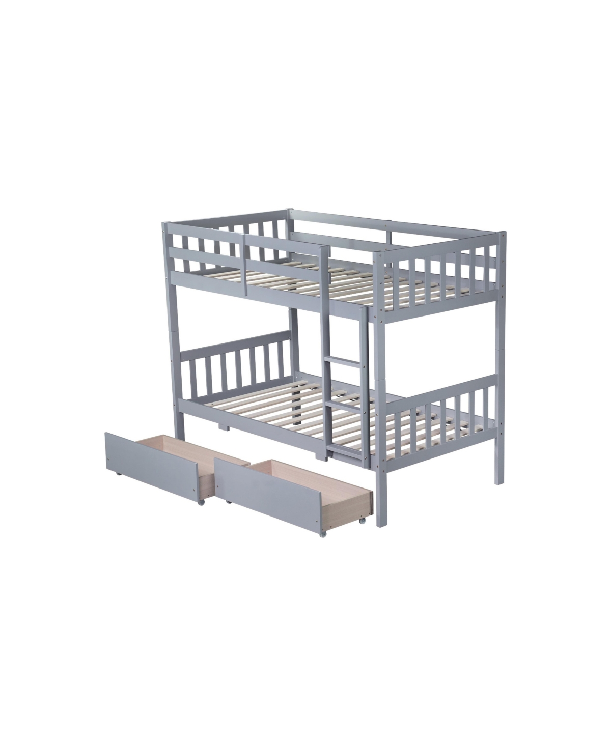 Click here for Lucky One Twin Over Twin Rubber Wood Bunk Bed with... prices