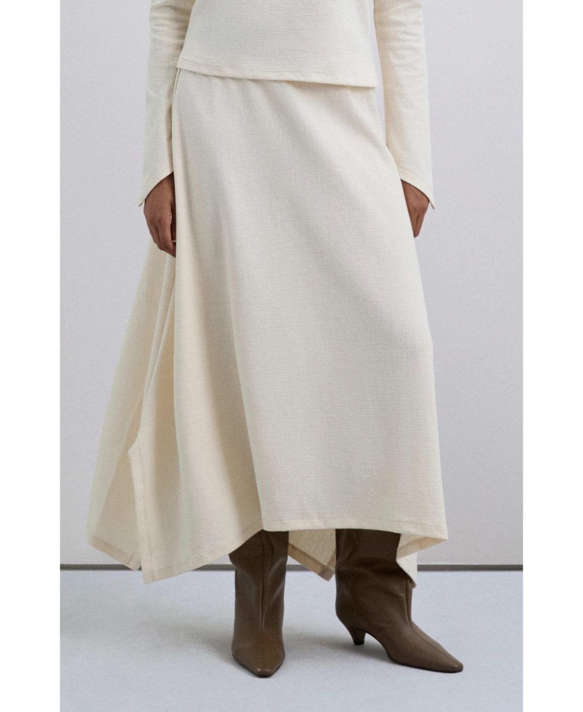 Click here for Scalpers Womens Interlock Skirt - Ecru prices