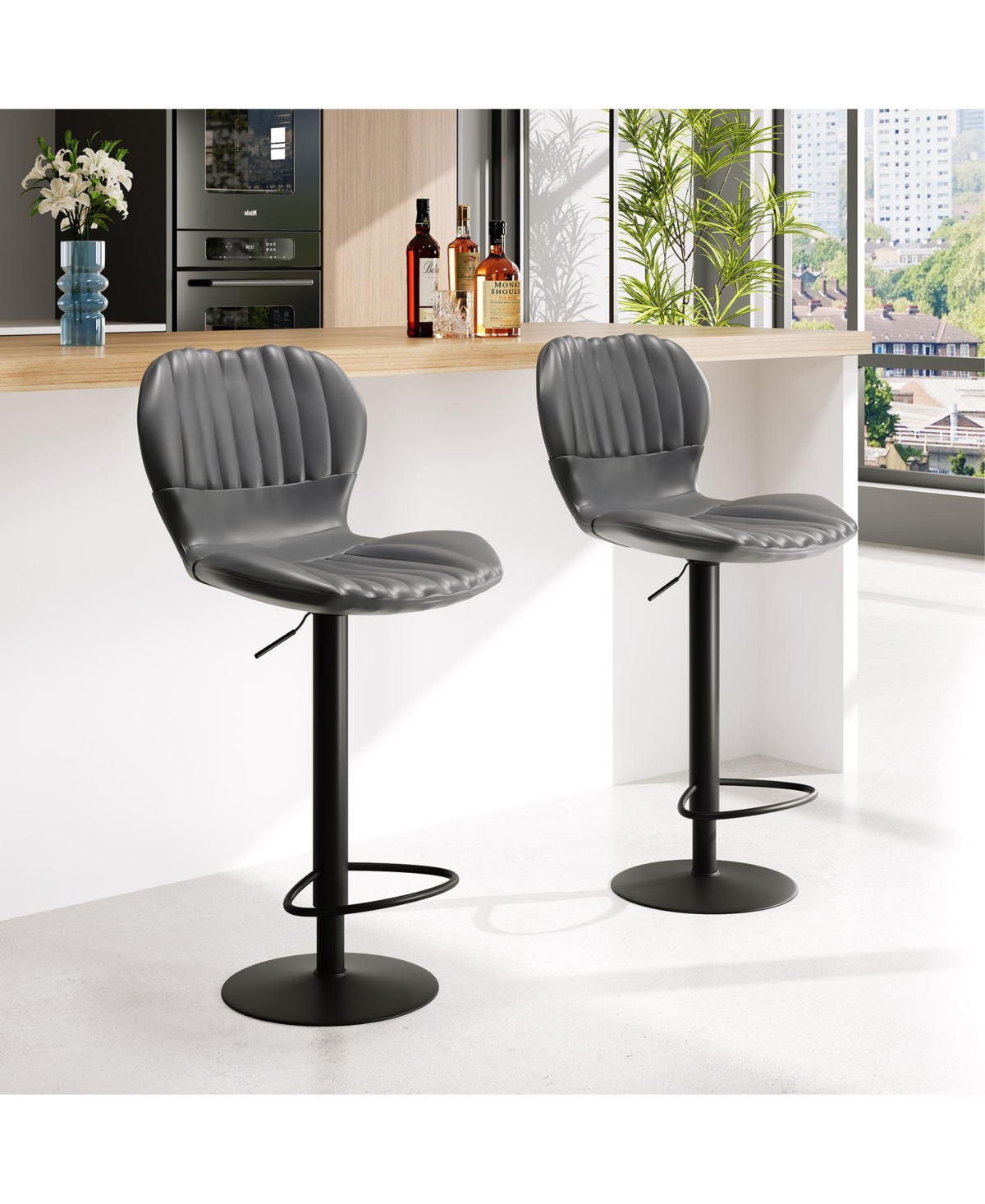 Click here for gaomon Dining Chair Bar Stools Modern Swivel Bar C... prices