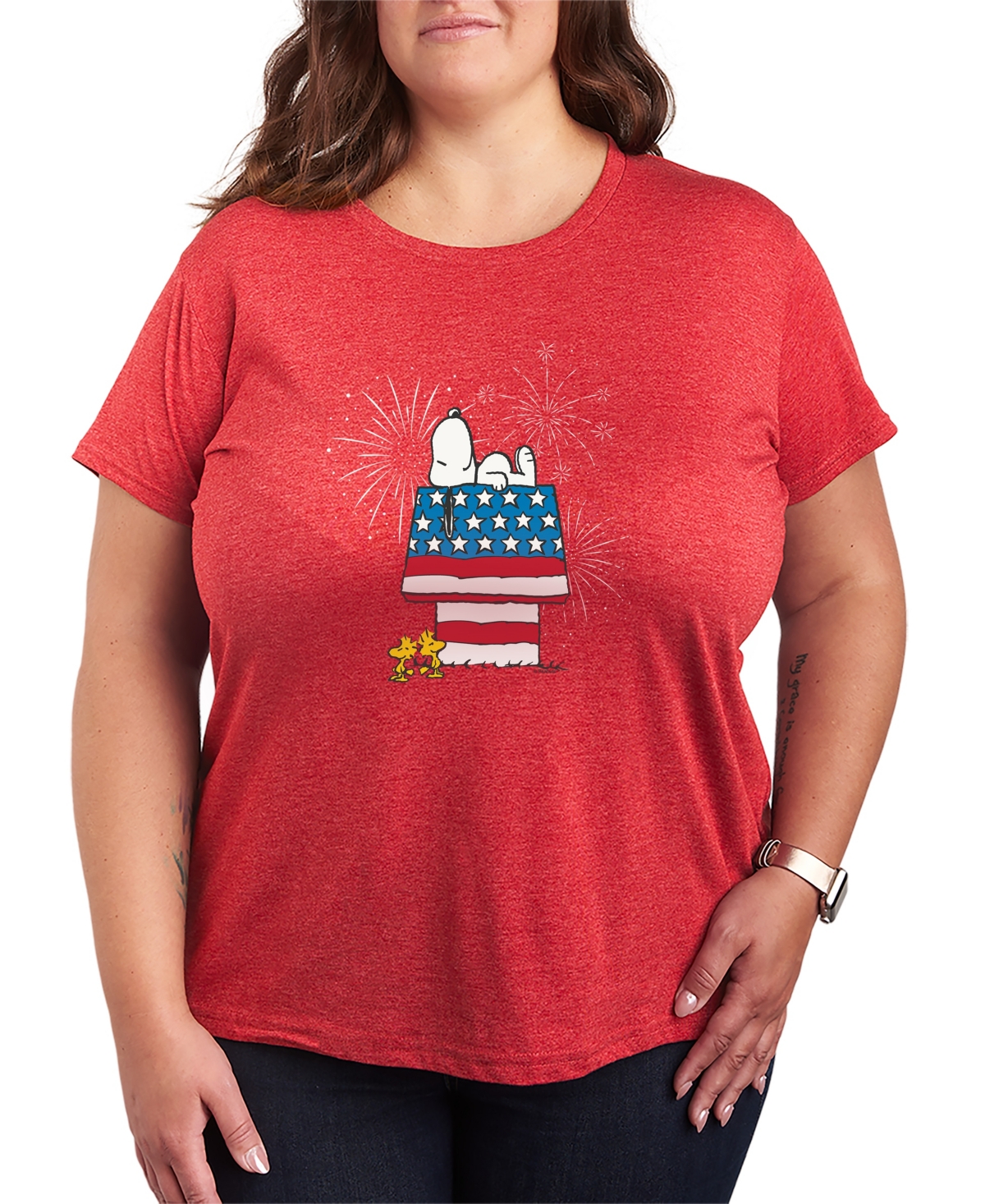 Click here for Hybrid Apparel Plus Size Peanuts Dog House Firewor... prices
