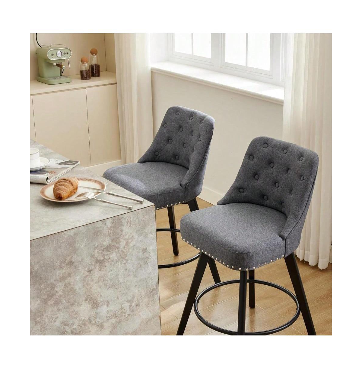 Click here for gaomon Dining Chair Bar Stools Set Of 2. Modern Sw... prices