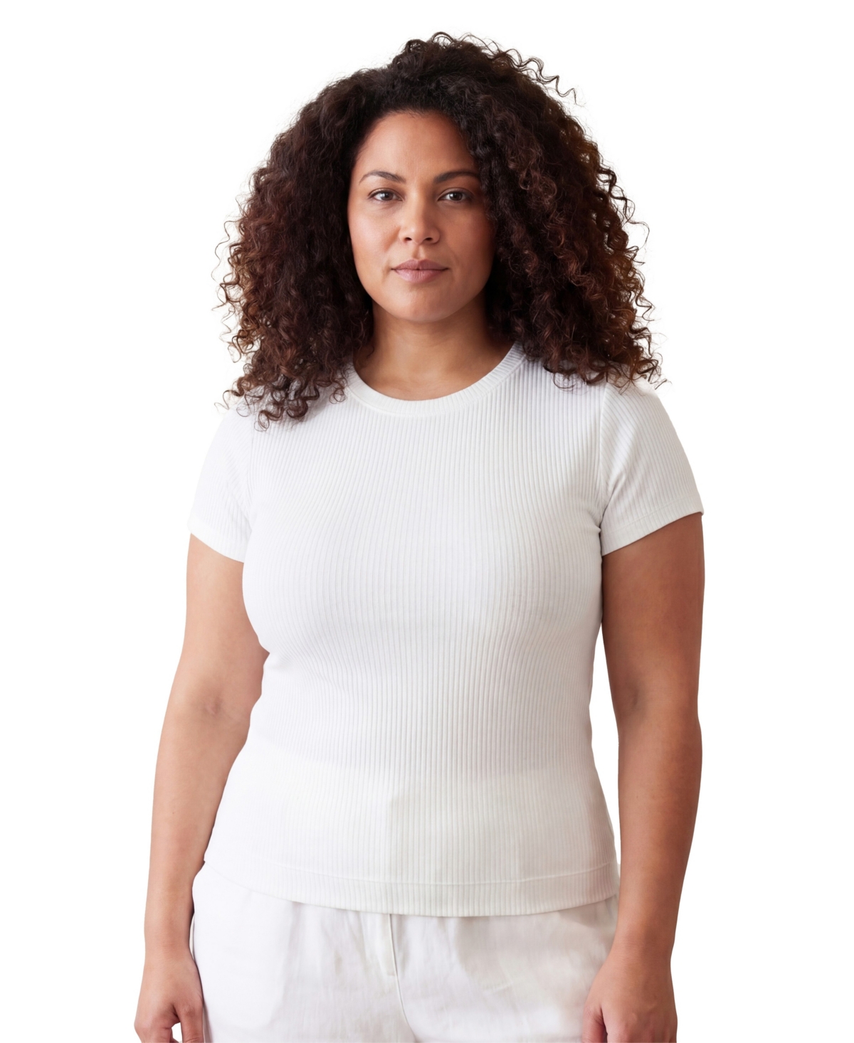 Click here for 24seven Comfort Apparel Plus Size Curvy Ribbed Kni... prices