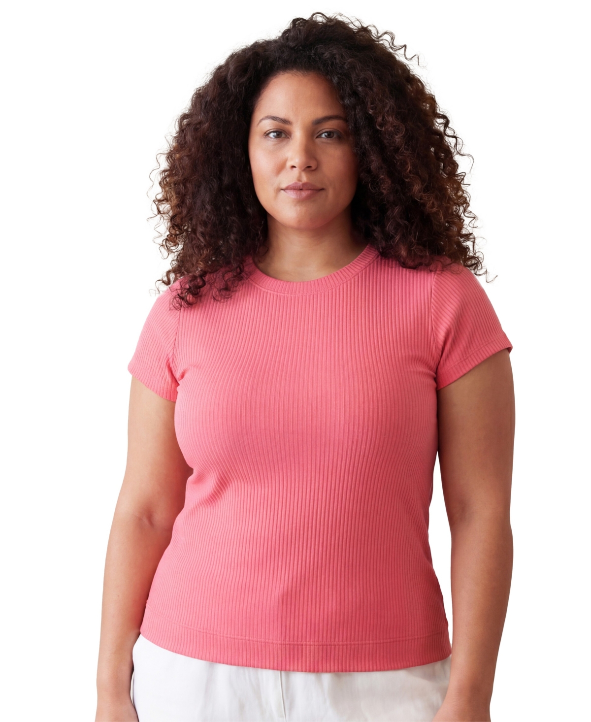 Click here for 24seven Comfort Apparel Plus Size Curvy Ribbed Kni... prices