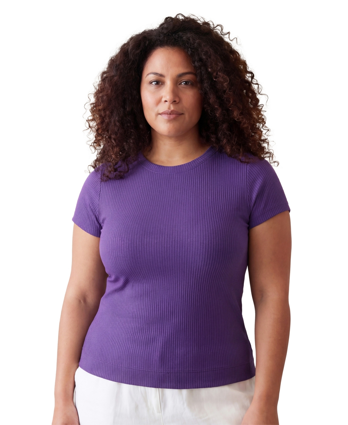 Click here for 24seven Comfort Apparel Plus Size Curvy Ribbed Kni... prices